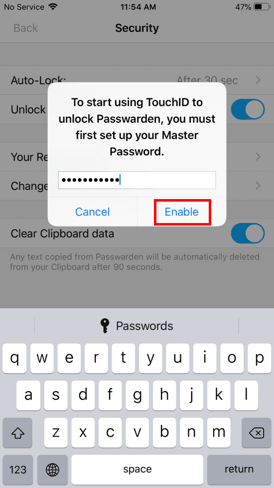 How to Unlock Our Password Manager for iOS with Face ID